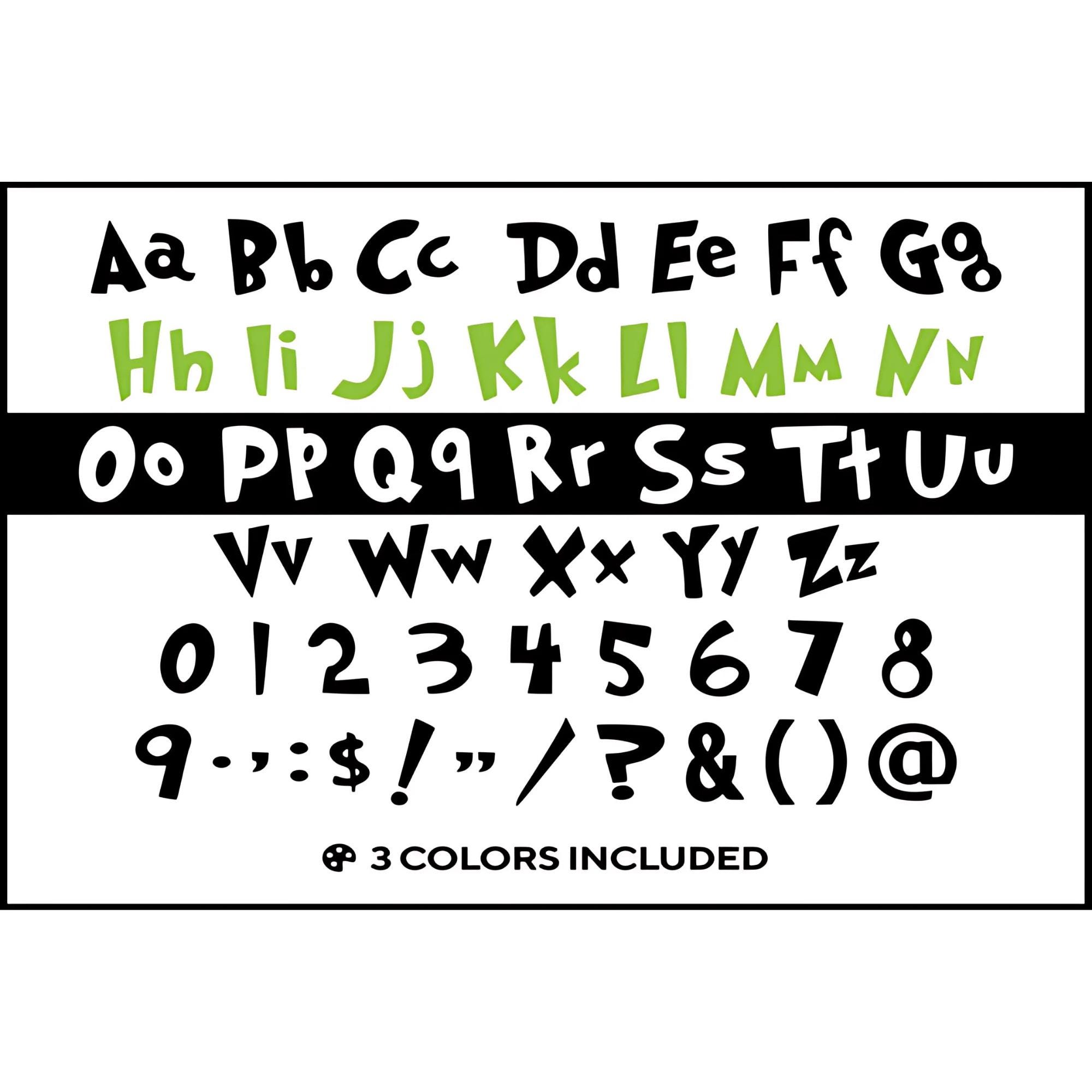 Green Font Svg Bundle, Green Character Font, Christmas Holiday Fonts ...