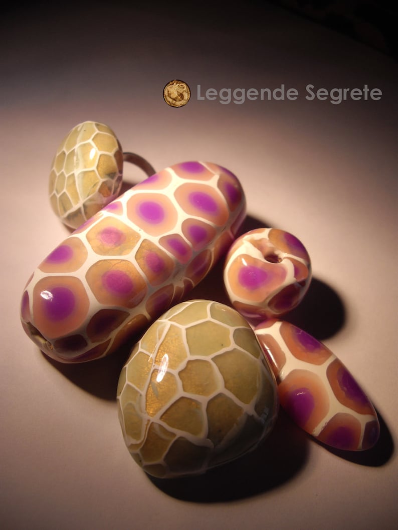 Polymer Clay Tutorial Focal Bead Mosaic Glass Effect - Etsy