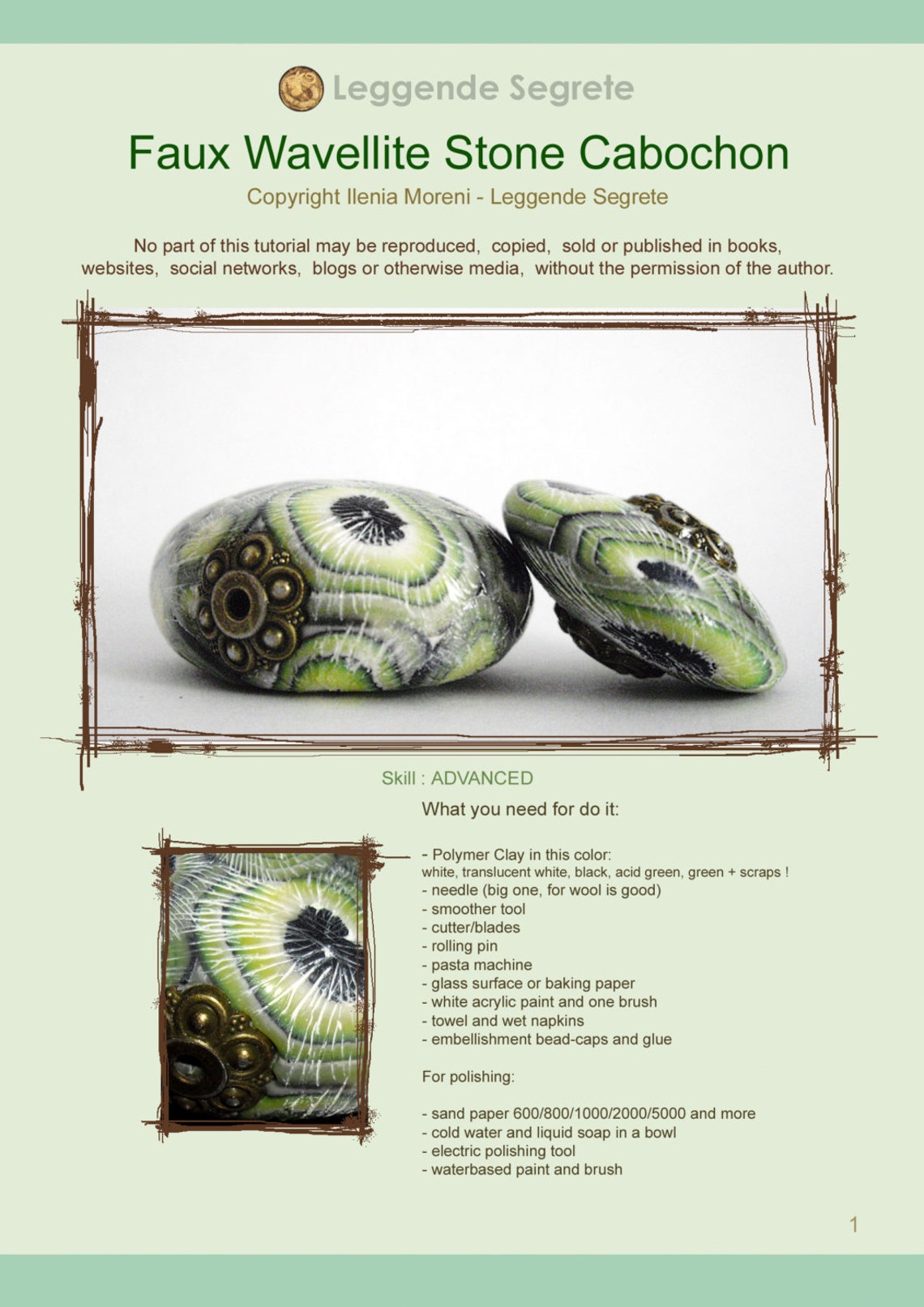 Polymer Clay Tutorial Faux Wavellite Stone - Etsy