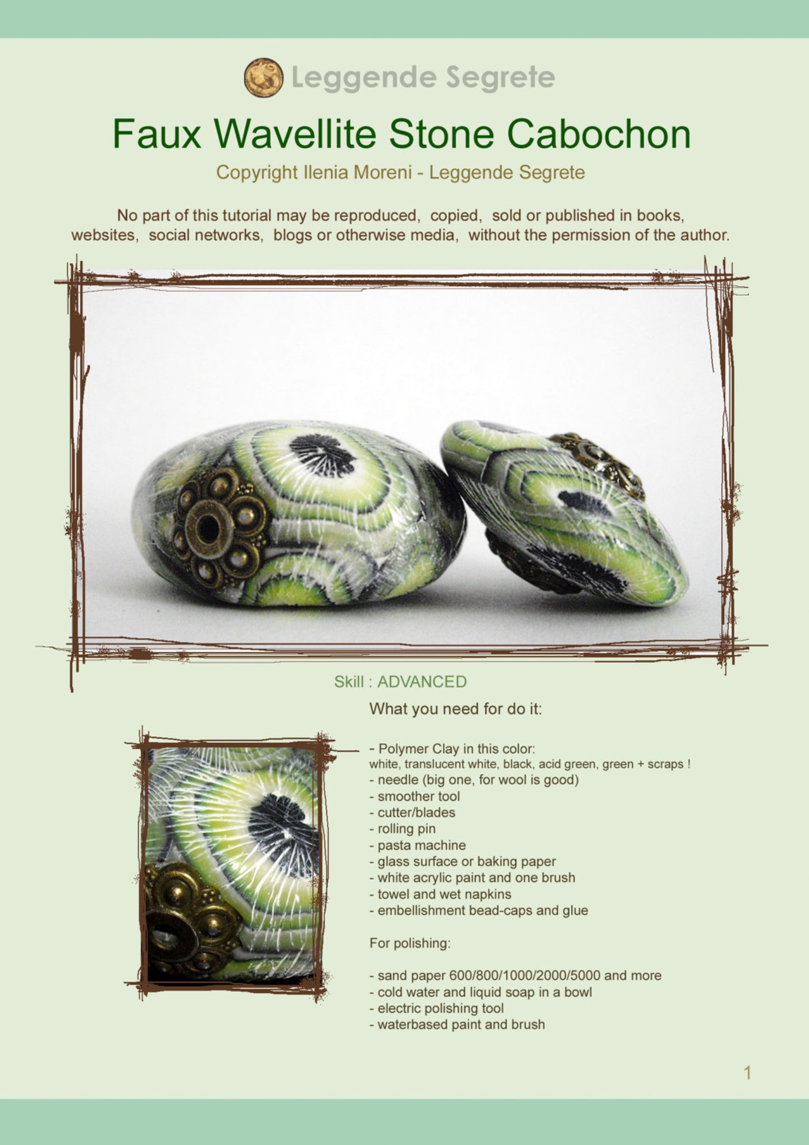 Polymer Clay Tutorial Faux Wavellite Stone - Etsy