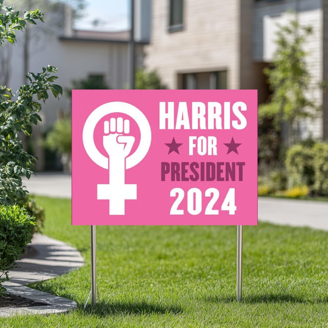 Harris for President 2024 Yard Sign, Harris Walz Obviously Yard Sign ...
