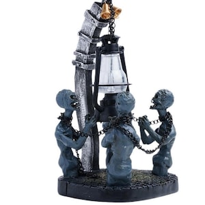 Horror Zombie Lamp: Halloween Skull Statue, Resin Chain Light - Etsy