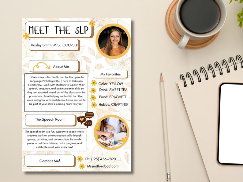 Editable Meet the SLP Letter Template: Speech Language Pathologist ...