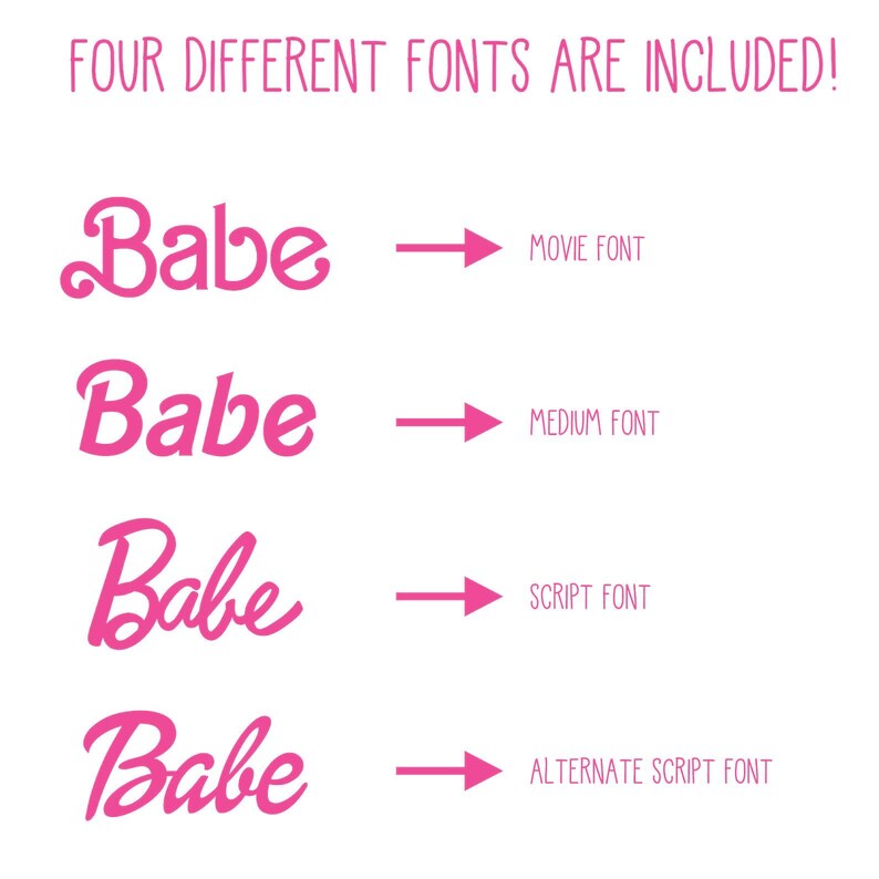 4 Dolly, Babe Font Pack - OTF and TTF - Canva & Cricut Software ...