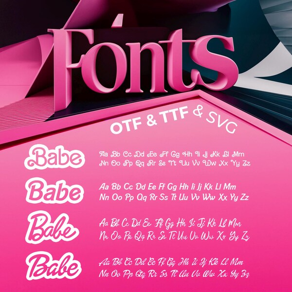 Barbie Font - Etsy