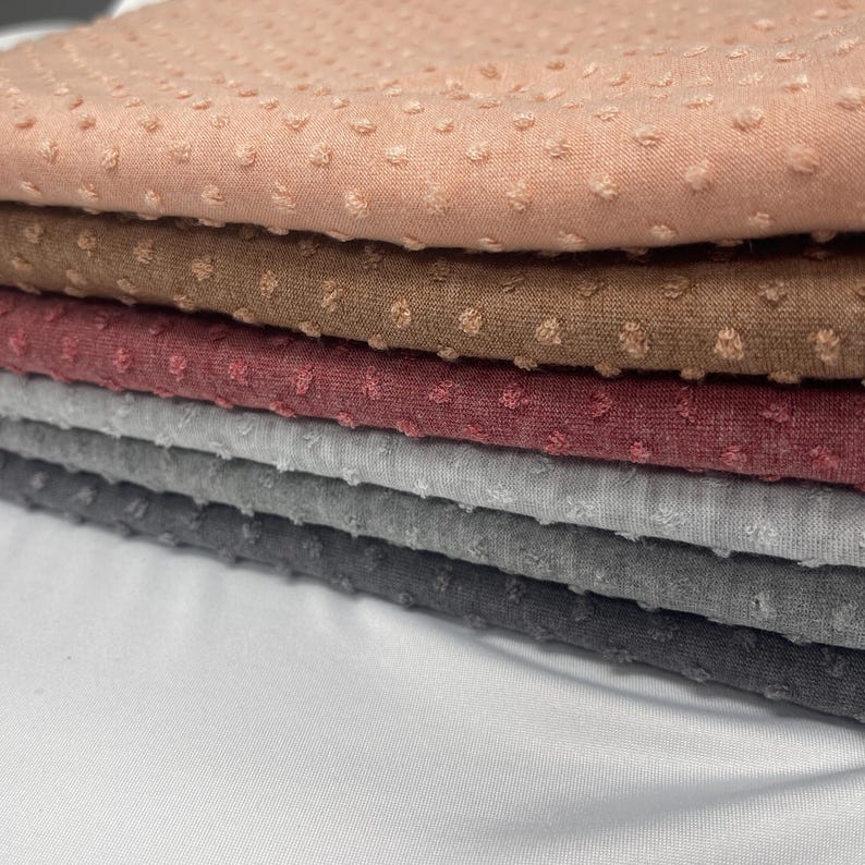 U-jacquard Swiss Dot Knit. Jacquard Fabric, SOLIDS VARIETY, Fabric by ...
