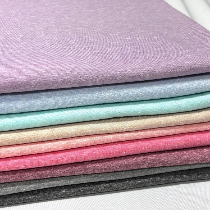 Tri French Terry Solid Pink, Blue, Multi Color Textured Poly Fabric. 60 ...