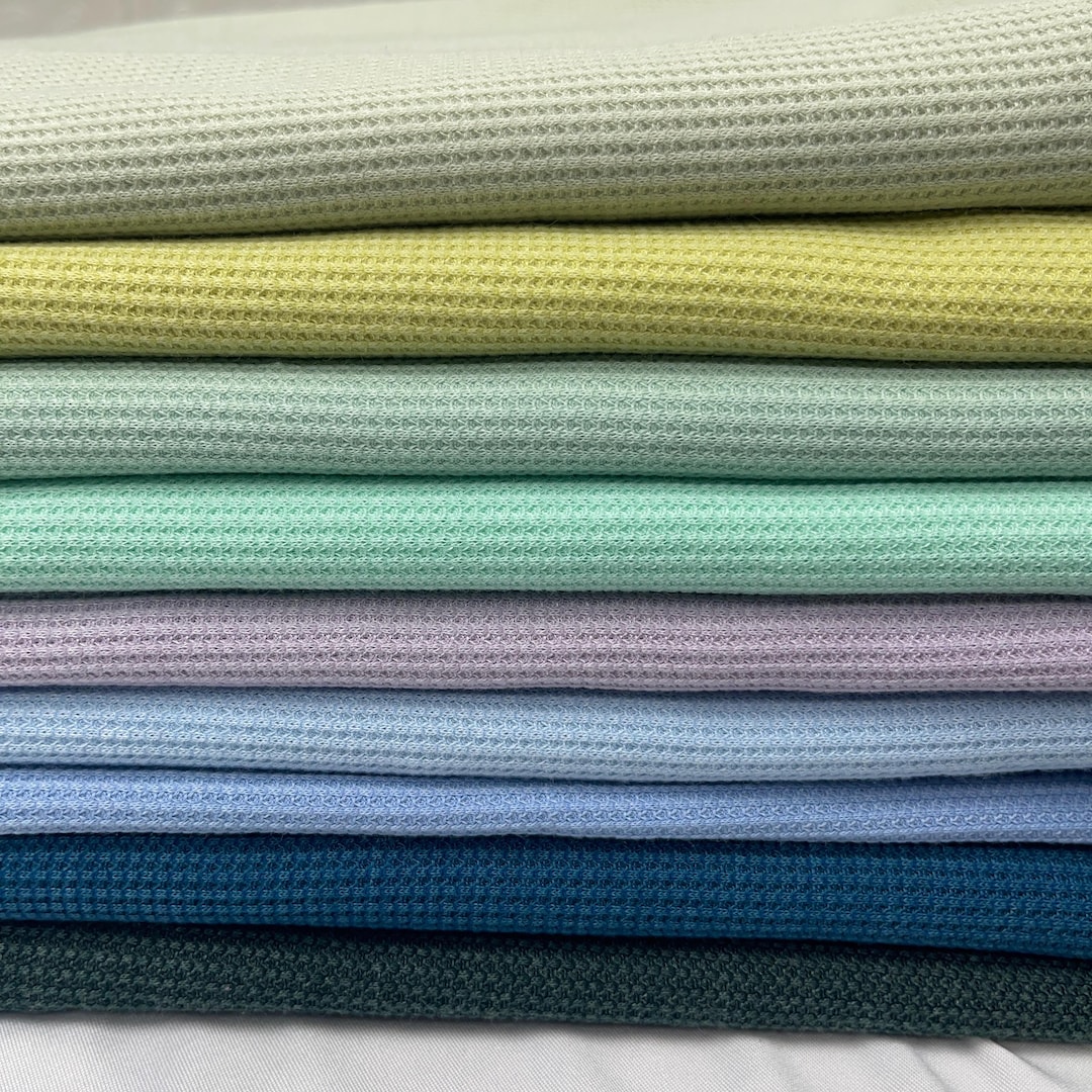 Waffle Knit Fabric. Thermo-pd Fabric. Soft Comfortable Brushed Stripe ...