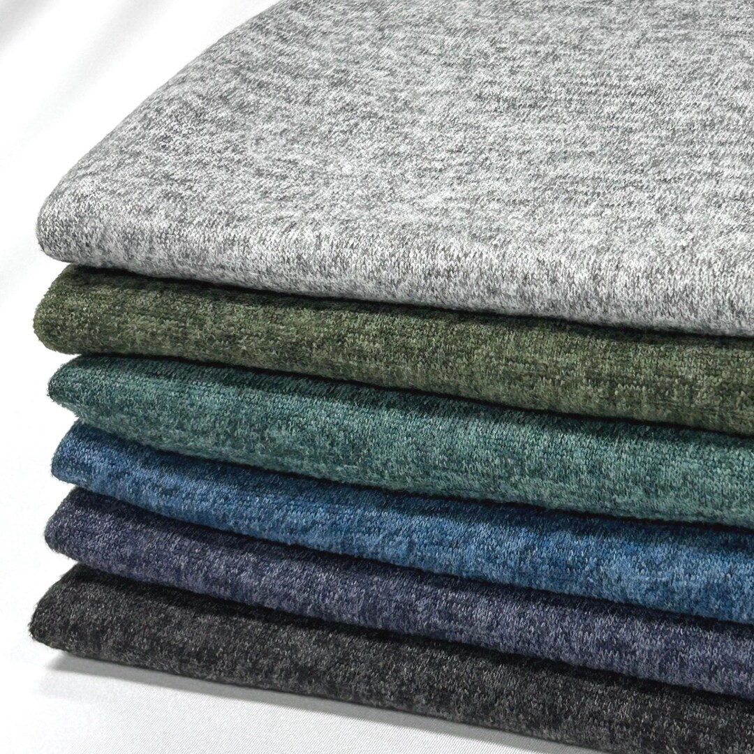 Poly Hacci Brush Solid Color Fall Fabric Weater, Cardigan Fabric ...