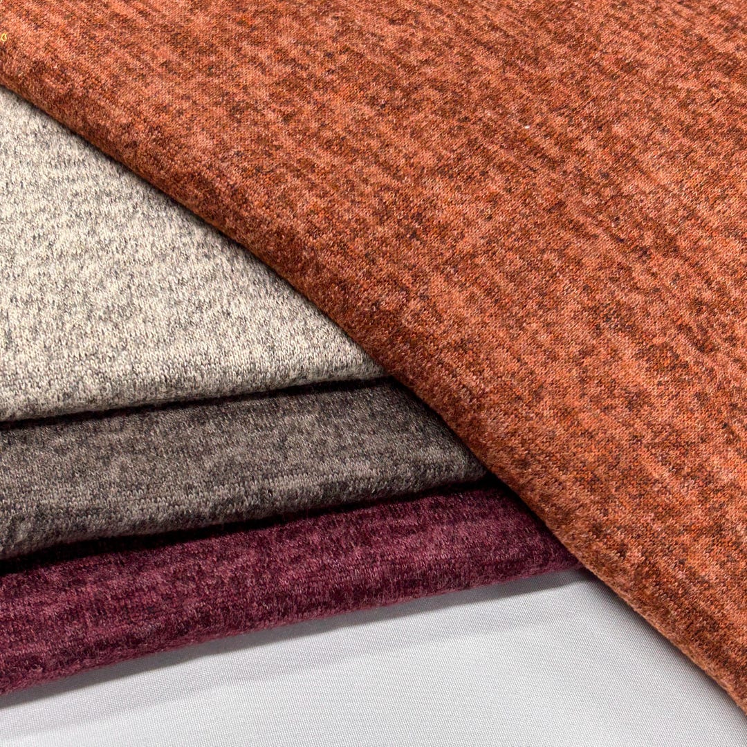 Poly Hacci Brush Solid Color Fall Fabric Weater, Cardigan Fabric ...