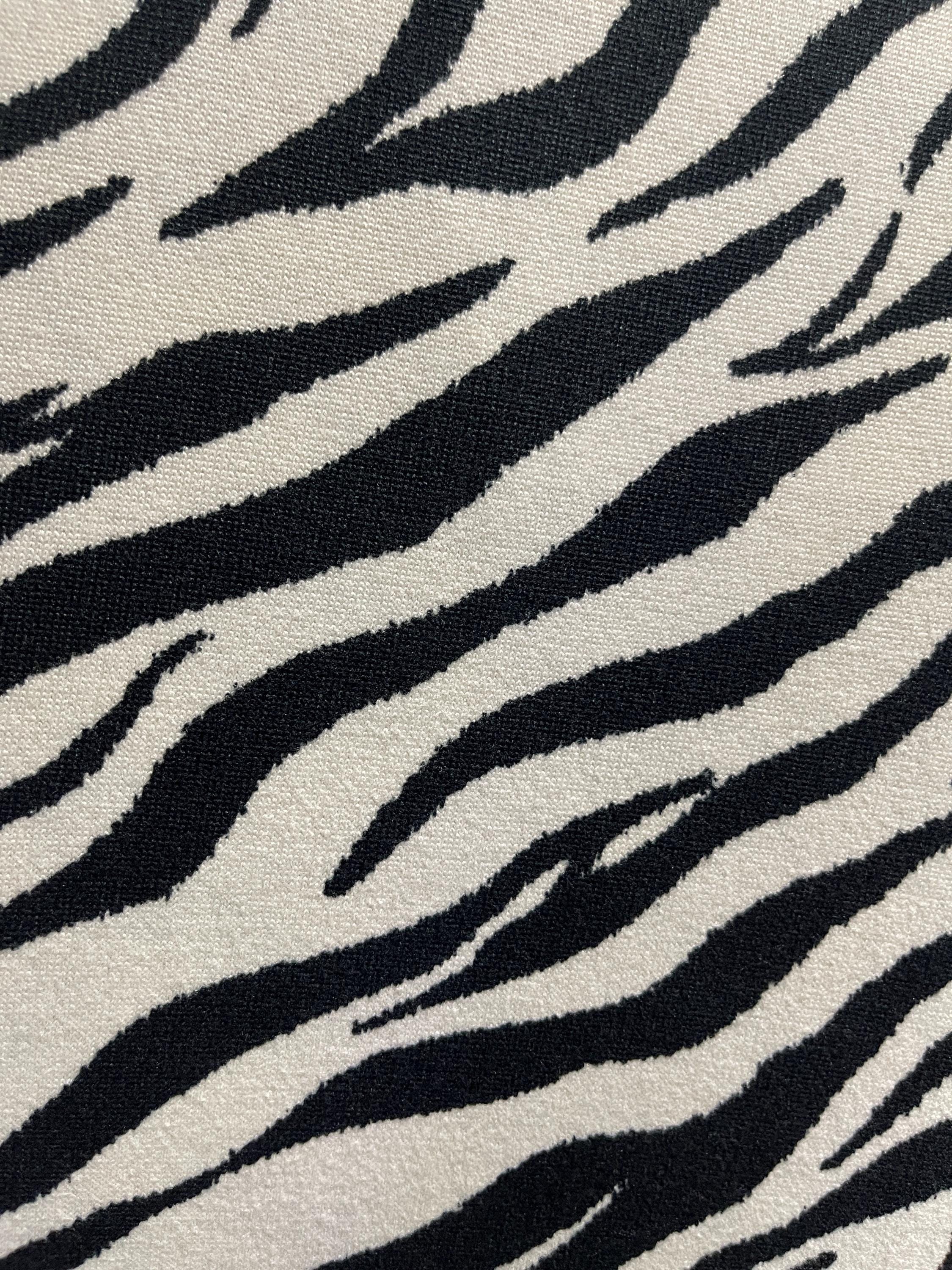 Black and White Zebra Print Fabric by the Yard Designer Home Decor ...