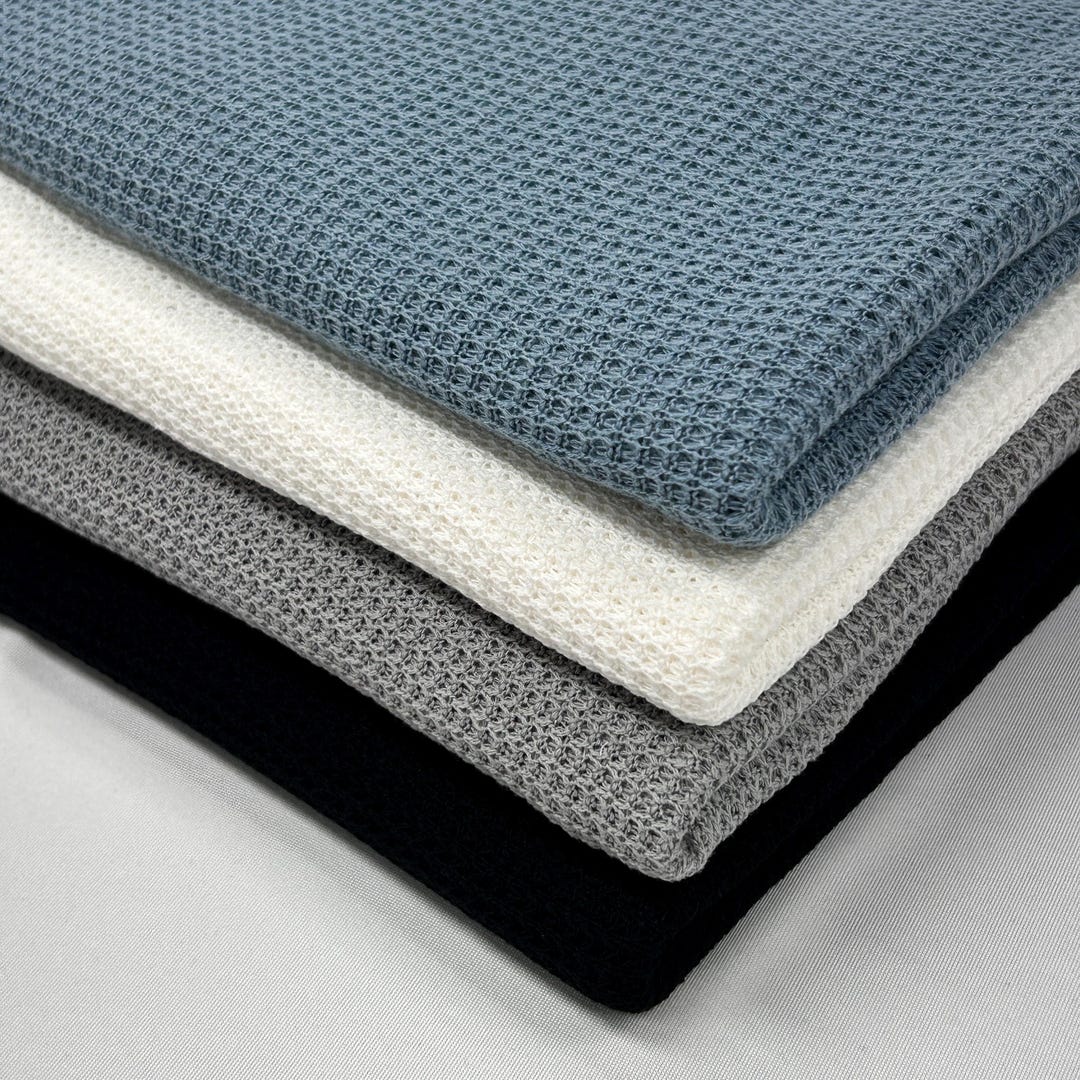 Waffle NET KNIT Fbric. Hacci Fall. Waffle | Waffle Knit Fabric ...