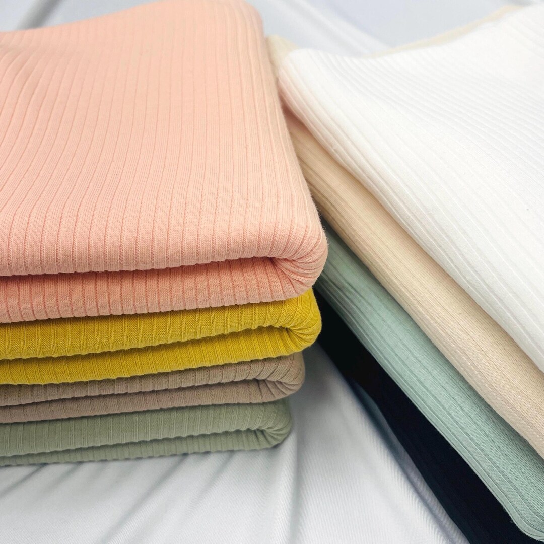 5x2 Cotton Rib Solid Color. 60" Width. Fabric by the Yard. Material for ...