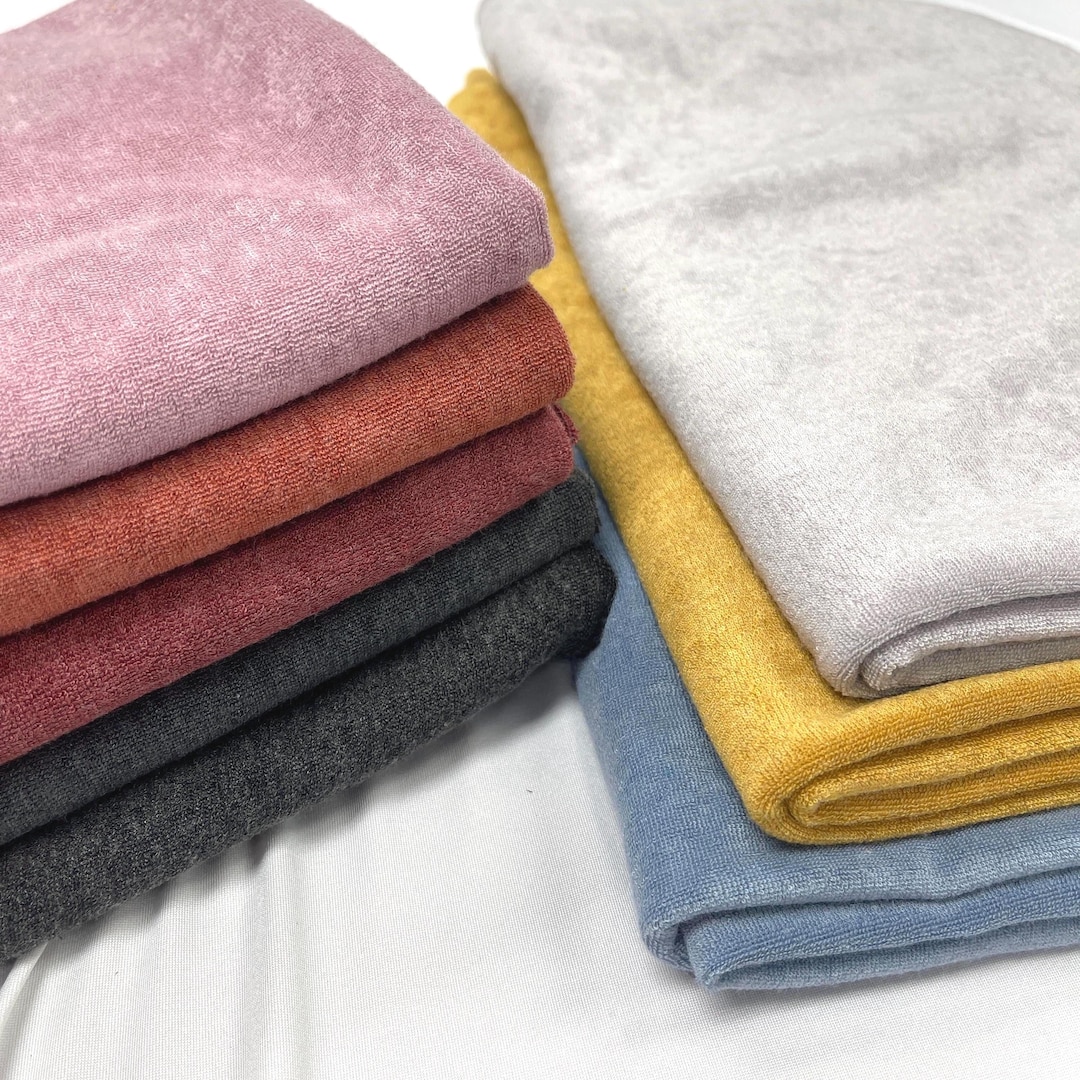 Thin Loop Terry Fabric. Thin Towel Fabric. Solid Color. Fabric by Yard ...