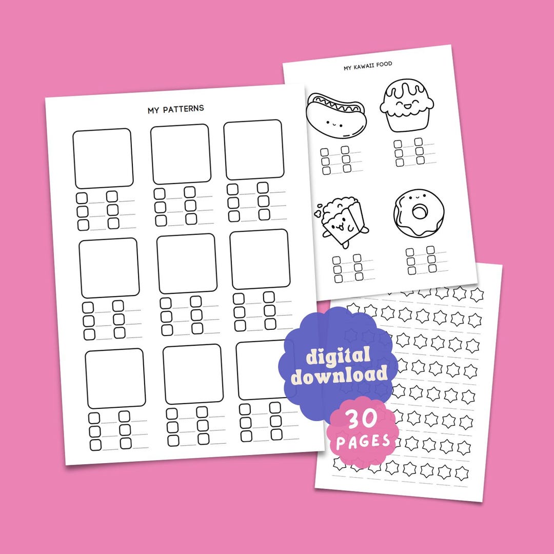 Coloring Pattern Practice and Color Swatch 30 Sheets, Gradient ...