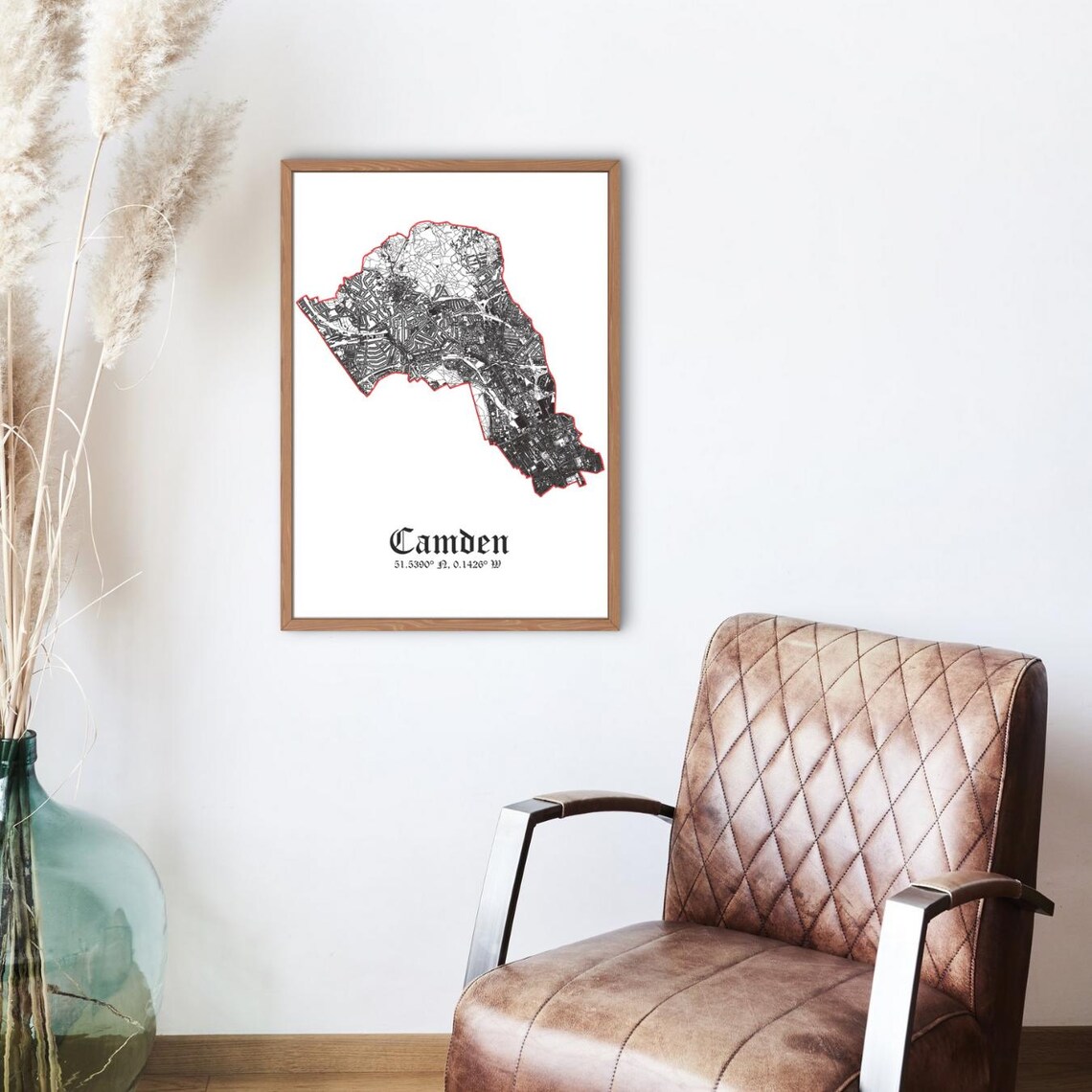 Camden Town Map Poster- Premium Print of London Borough- Minimalist ...