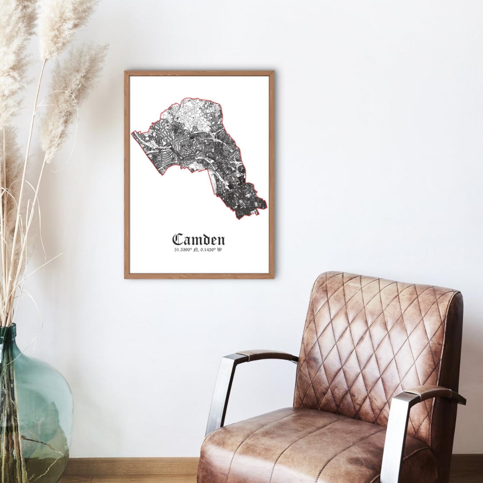 Camden Town Map Poster- Premium Print of London Borough- Minimalist ...
