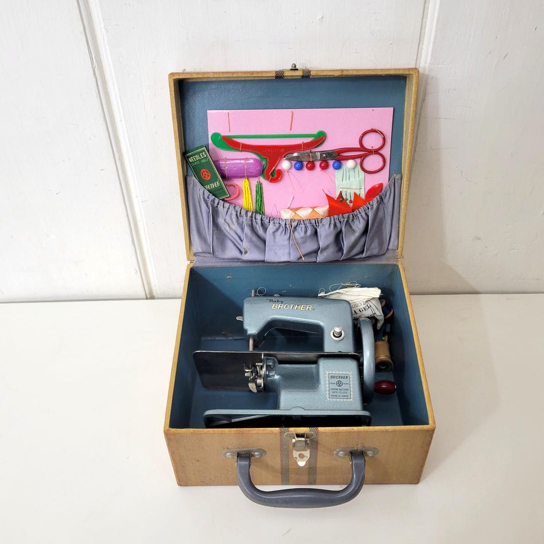Vintage Baby Brother Sewing Machine With Case - Etsy