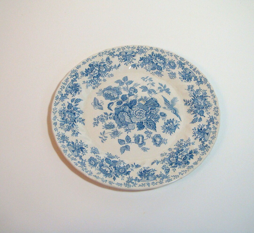 Myott Meakin Oriental Garden Dinner Plate Blue and White Staffordshire ...