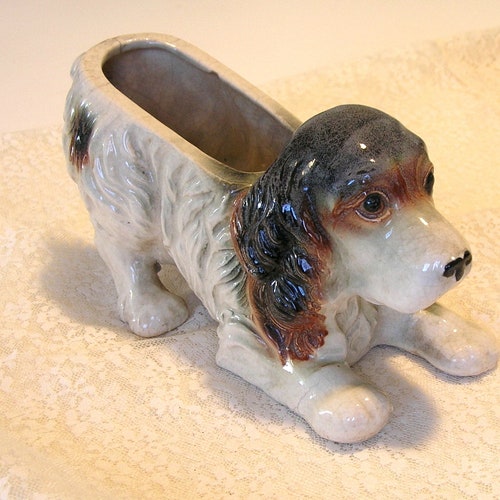 Cocker Spaniel Dog Planter Napcoware Planter Cocker Spaniel - Etsy