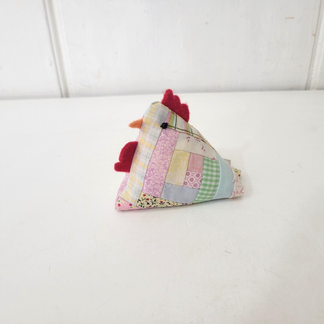 Handmade Patchwork Chicken Pincushion - Etsy