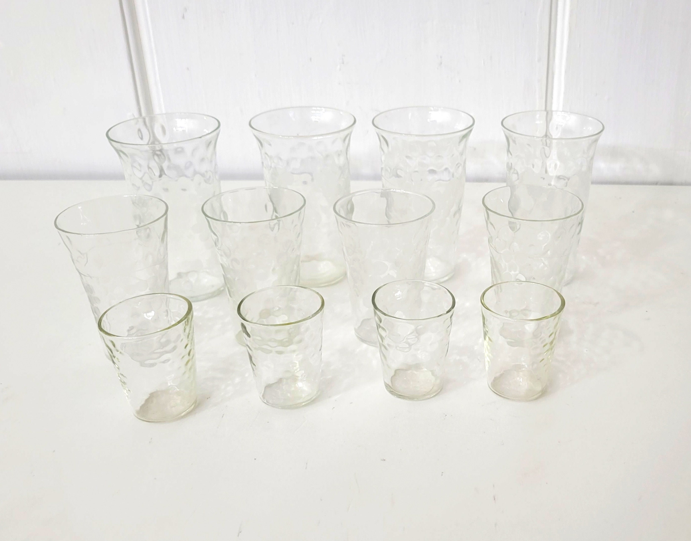 Vintage Etched Drinking Glasses With Grapes Design, Three Sizes - Etsy