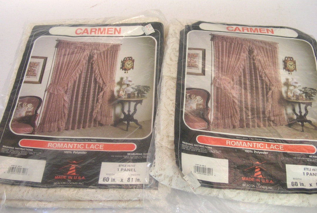 Carmen Lace Curtain Panels by Beacon Looms, Inc. One Pair 81 - Etsy