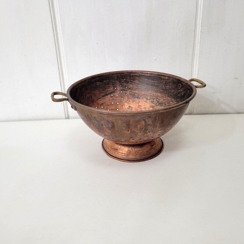 Copper Colander - Etsy