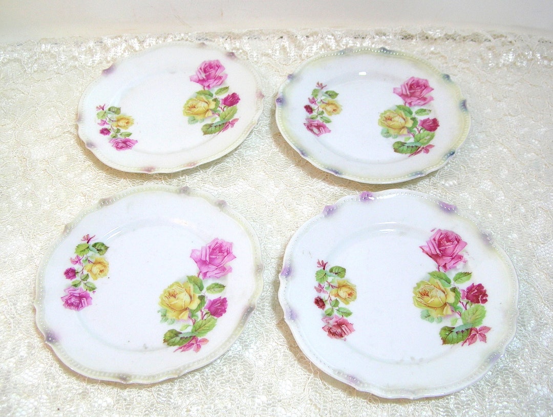 P K Silesia German China Plates, 6 1/4 Plates, Set of Four - Etsy