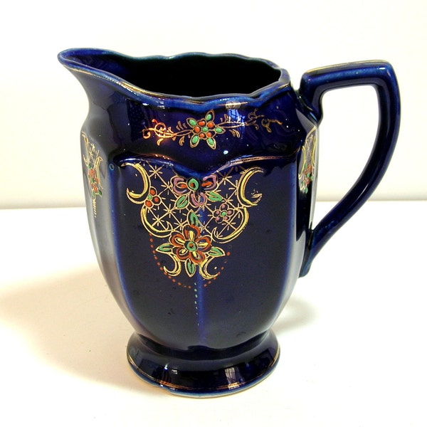 Blue Ceramic Pitcher - Etsy