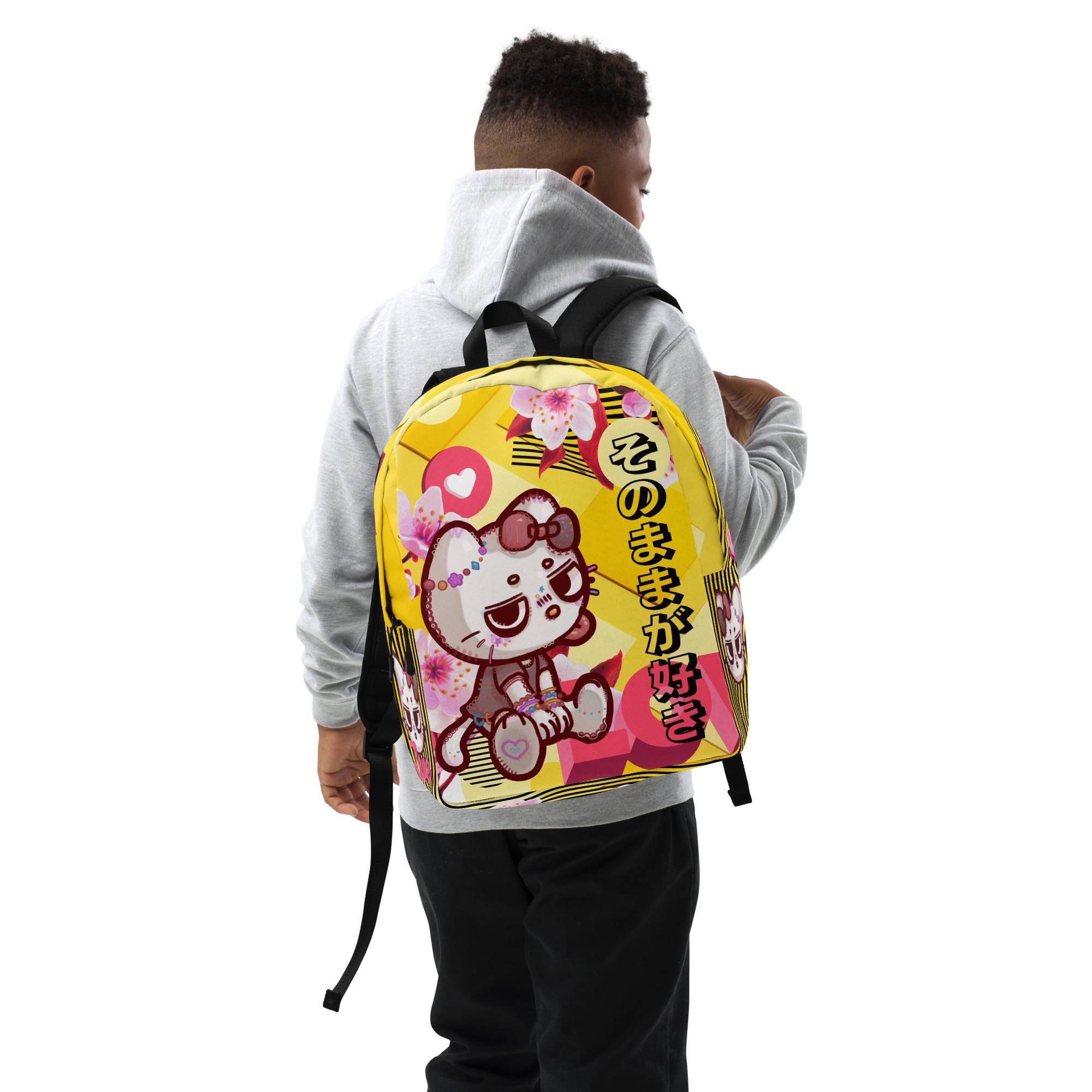 Unique Designer Backpack | Cute Cat and Sakura Laptop Backpack || Tokyo ...