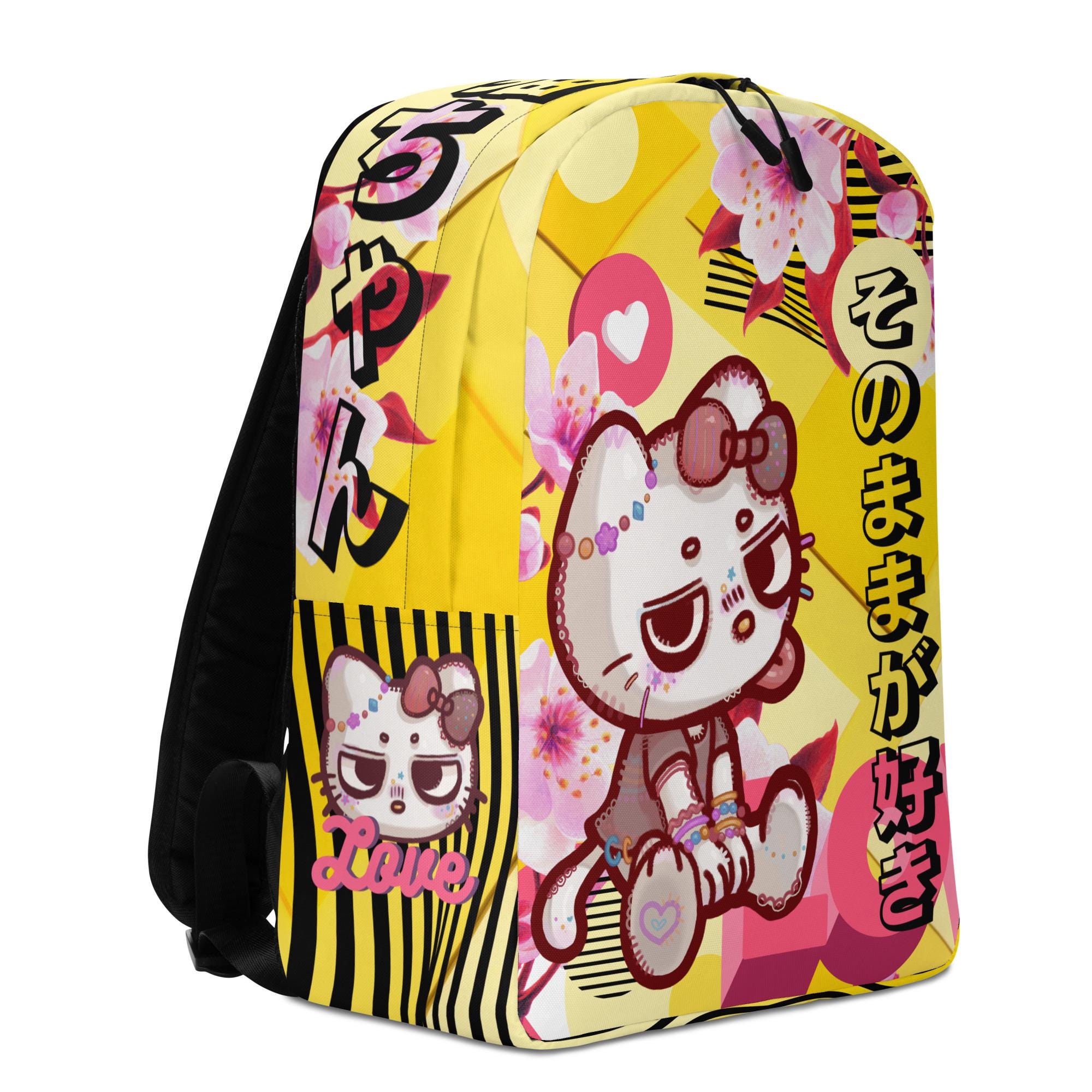 Unique Designer Backpack | Cute Cat and Sakura Laptop Backpack || Tokyo ...