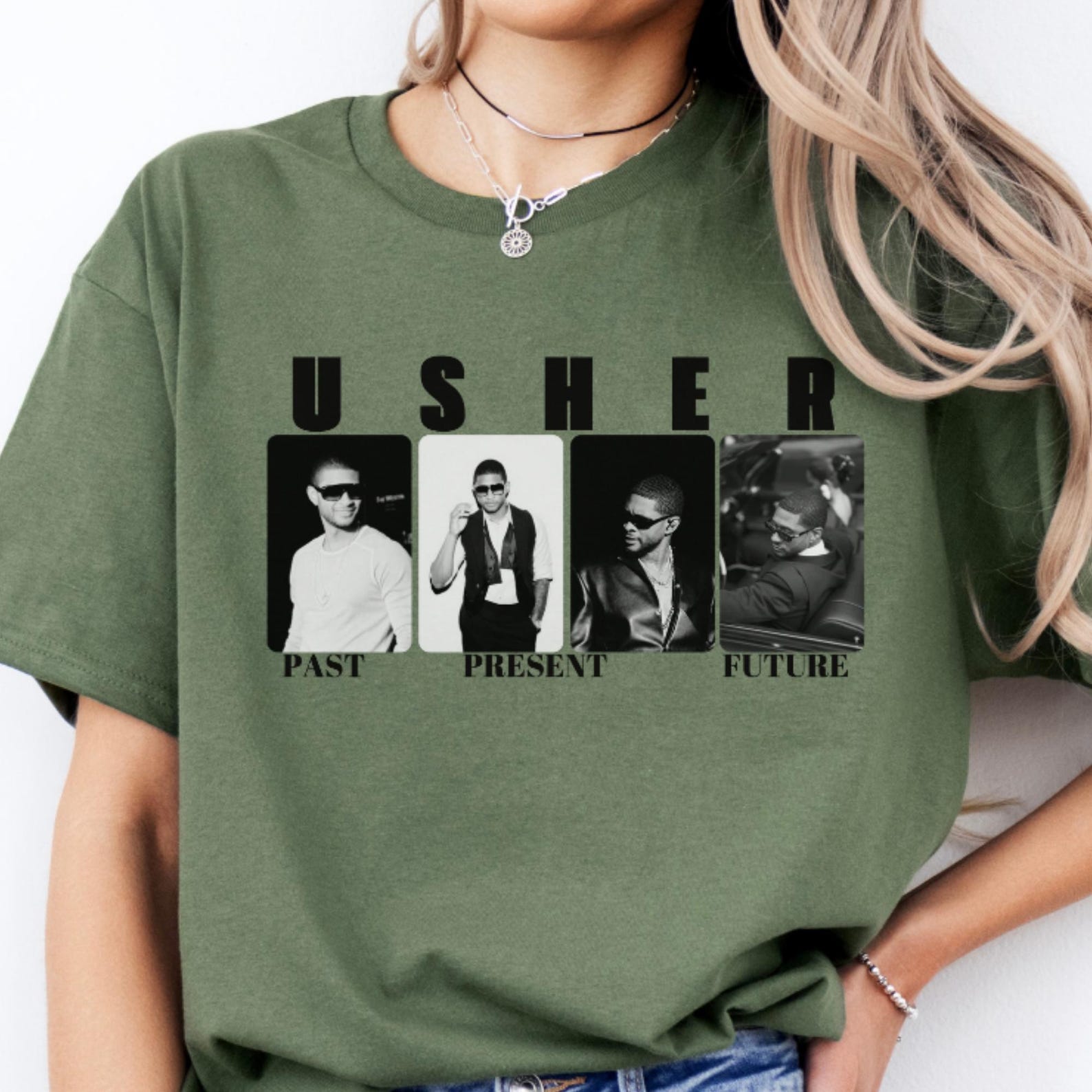 Usher Concert Fan T-shirt Usher World Tour Shirt Usher Past Present ...
