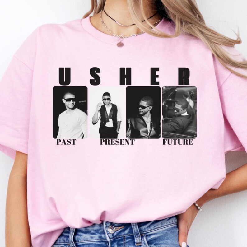 Usher Concert Fan T-shirt Usher World Tour Shirt Usher Past Present ...