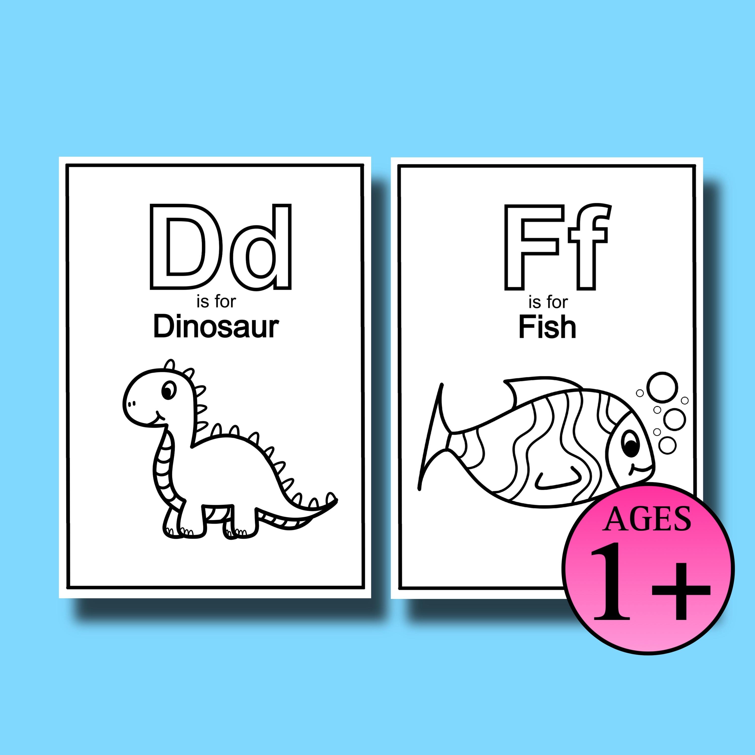 Alphabet Colouring Sheets - Etsy