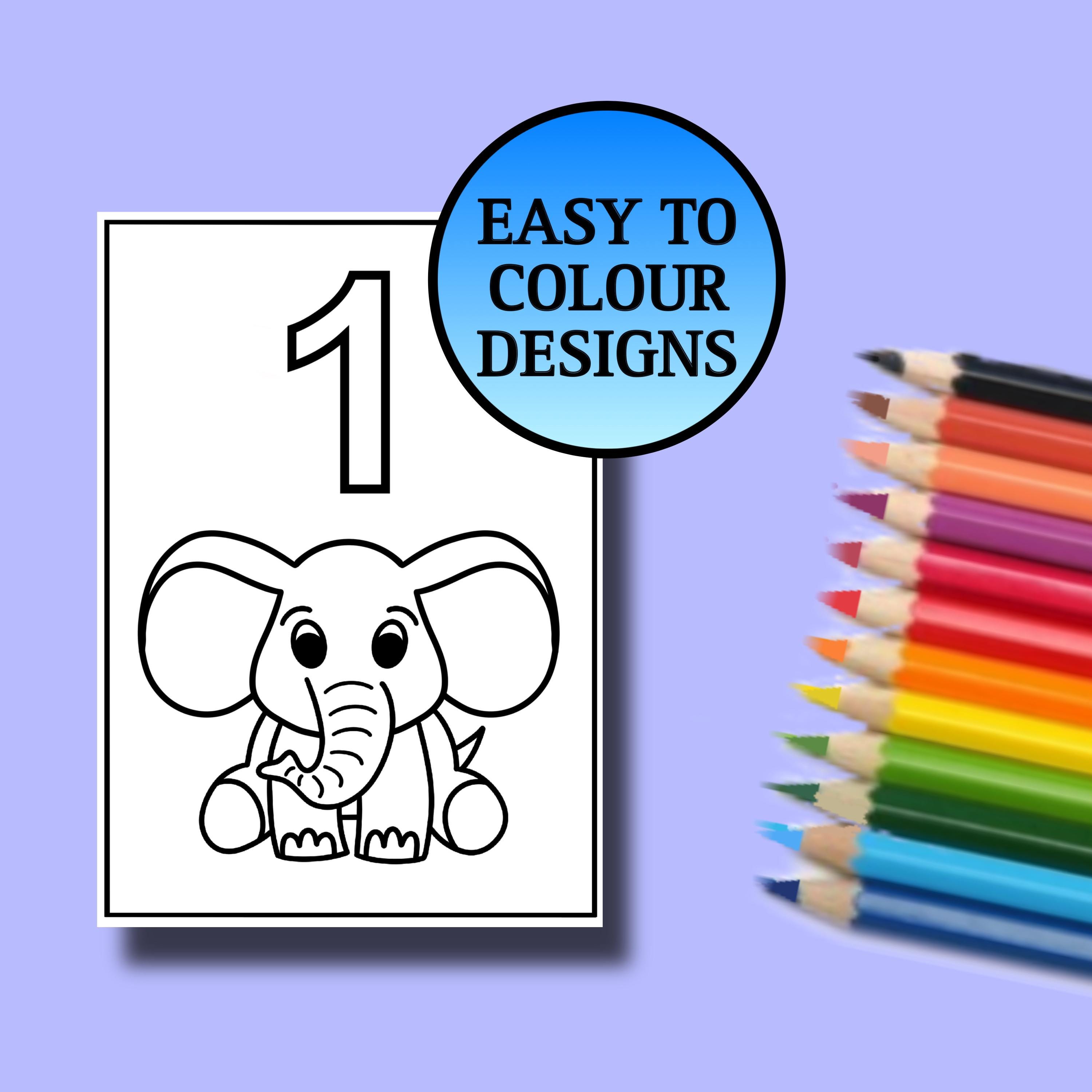 1-10 Number Colouring Sheets - Etsy