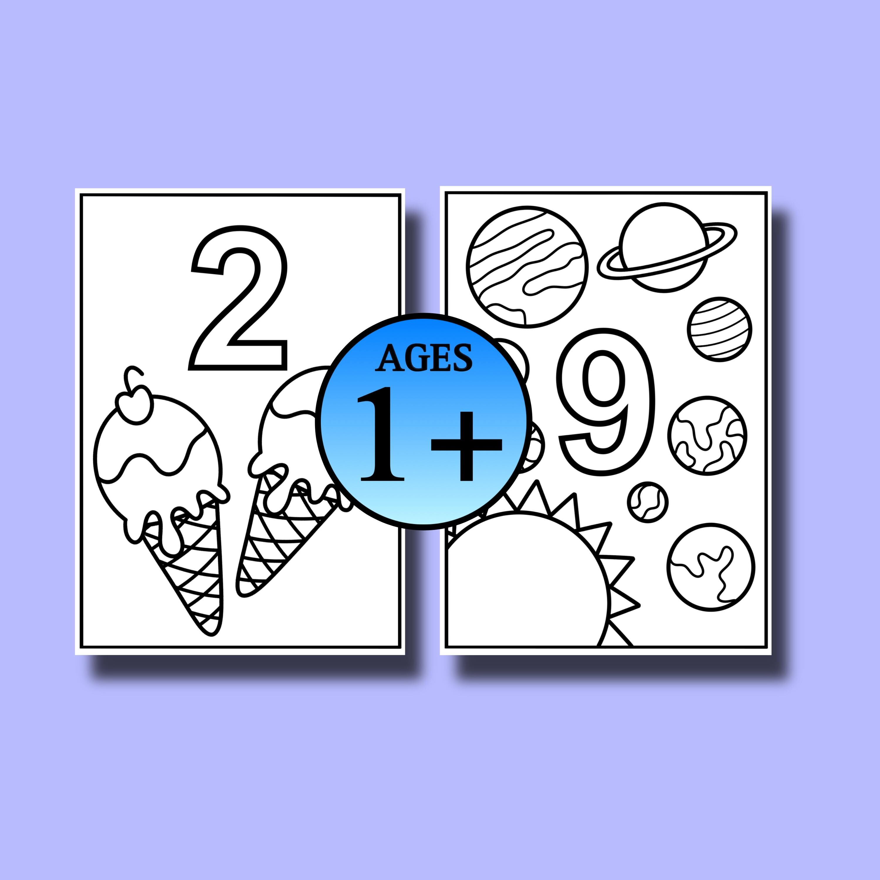1-10 Number Colouring Sheets - Etsy