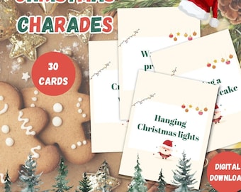 Christmas Charades Game | Fun Printable Charades Cards for Kids Adults ...