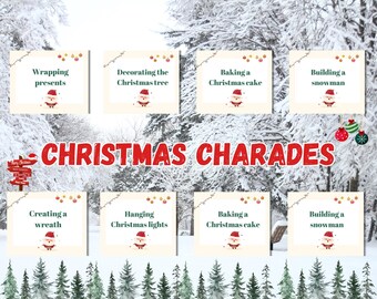 Christmas Charades Game | Fun Printable Charades Cards for Kids Adults ...