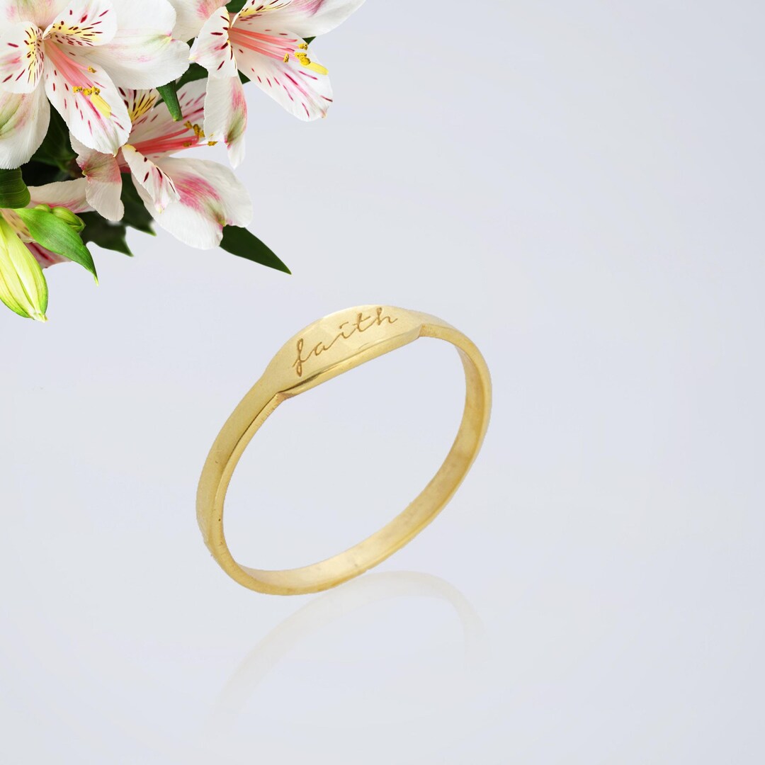 Love Hope Faith Ring, Faith Hope Love, Dainty Silver Stacking Band Ring ...