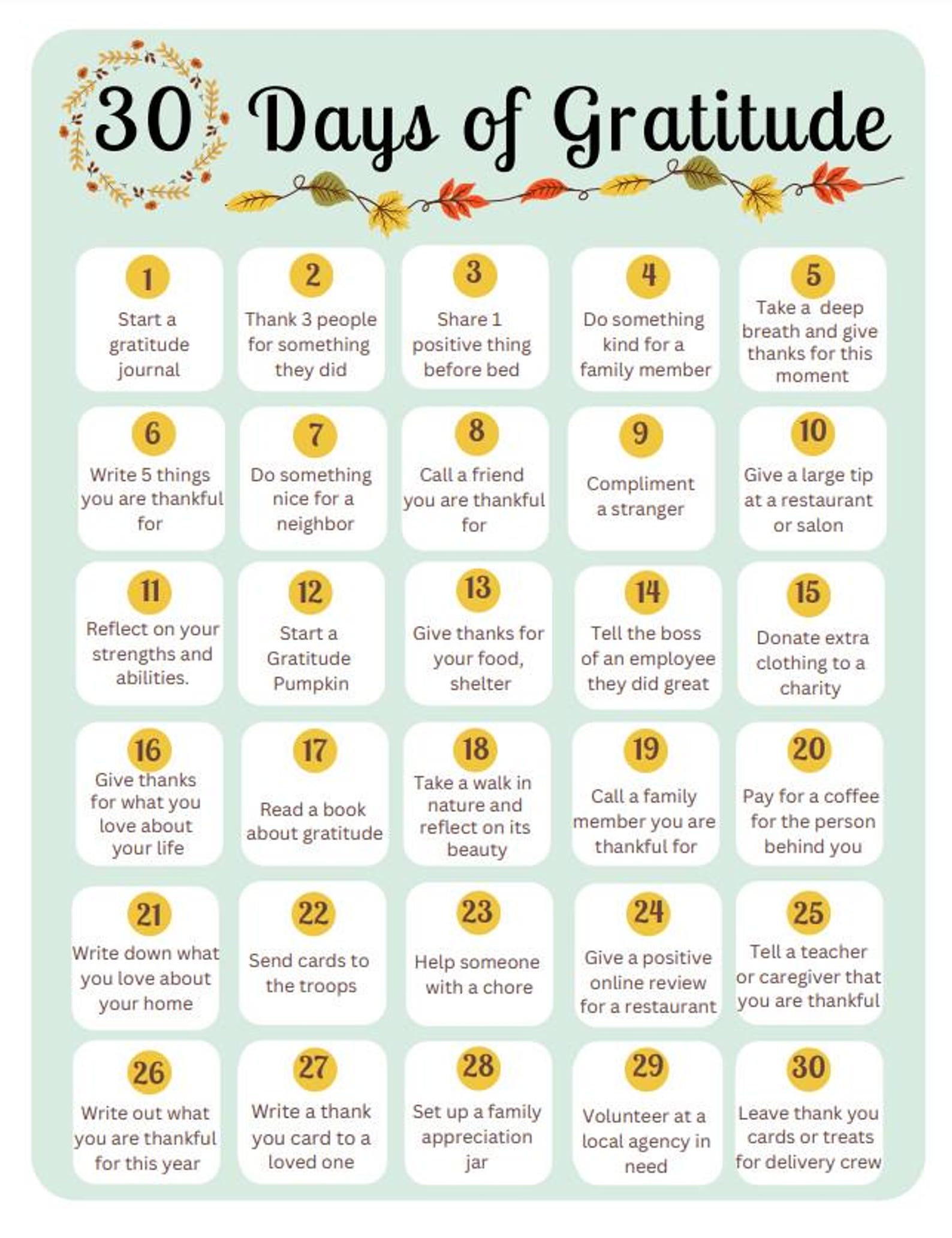 30 Days of Gratitude - Etsy