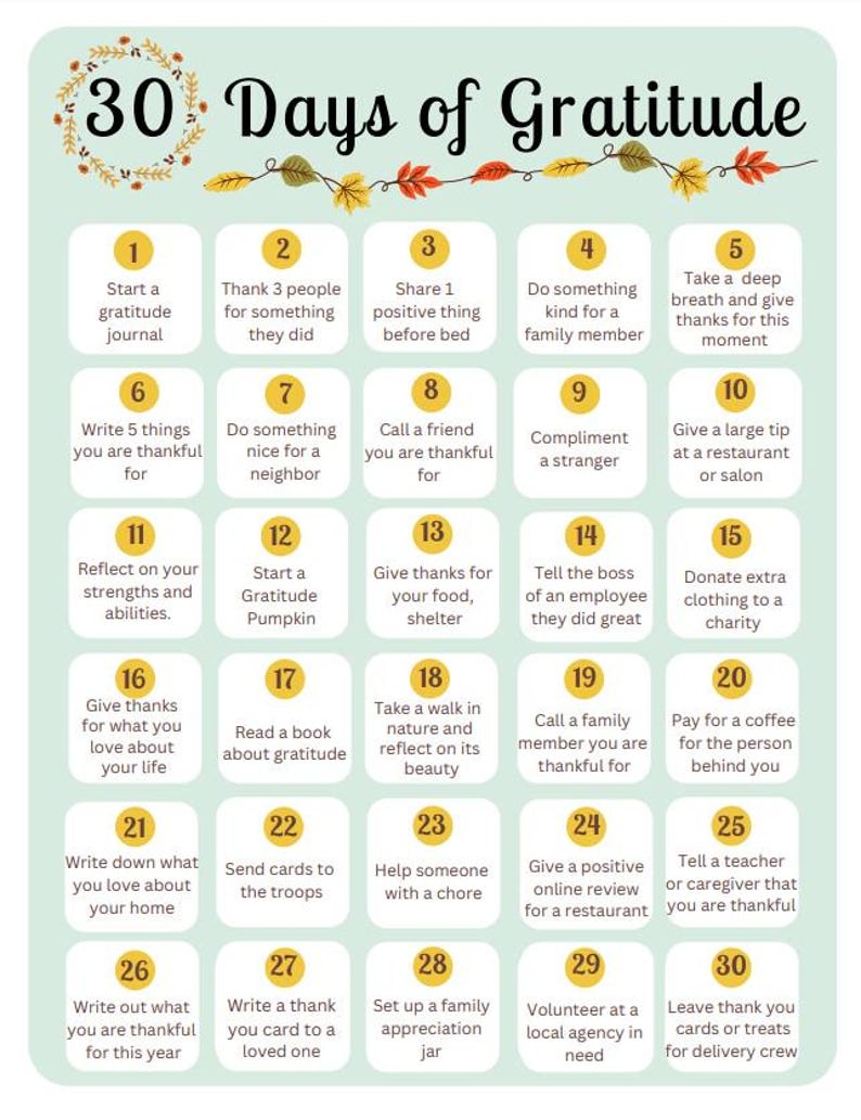 30 Days of Gratitude - Etsy