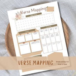 Condensed Autumn Colored Verse Mapping Printable, Bible Study Tool, Daily Devotional, Scripture ...