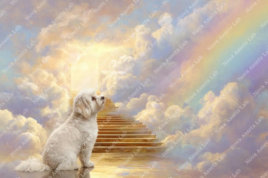 Rainbow Bridge Digital Backdrop – Pet Memorial Photography Background ...