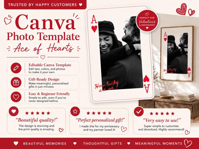Personalized Playing Card Wall Art, How Lucky Are We Couple Print ...