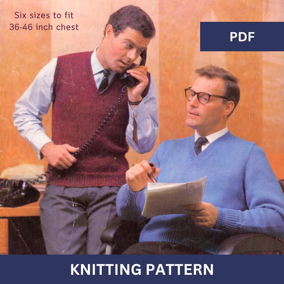 Men's Completely Classic Knitted Tank Top & Jumper - Chest Sizes: 36 ...