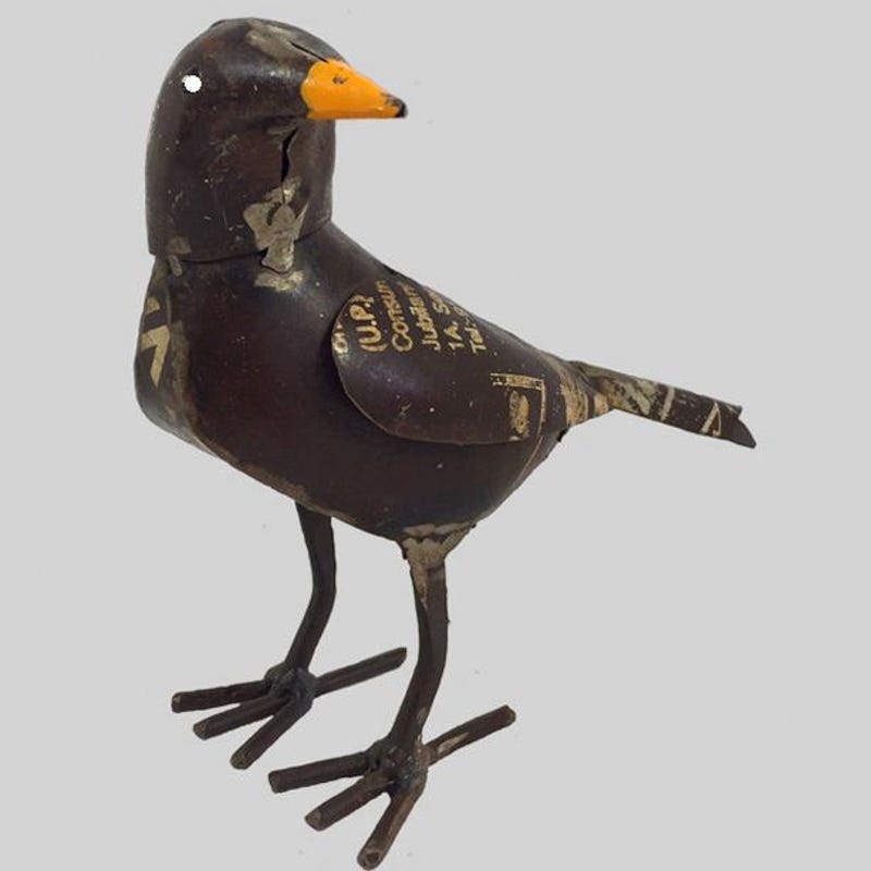 Recycle Metal Crow - Etsy