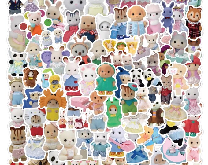 Calico Critter, Sylvanian Family Sticker Pack 10pcs - Etsy