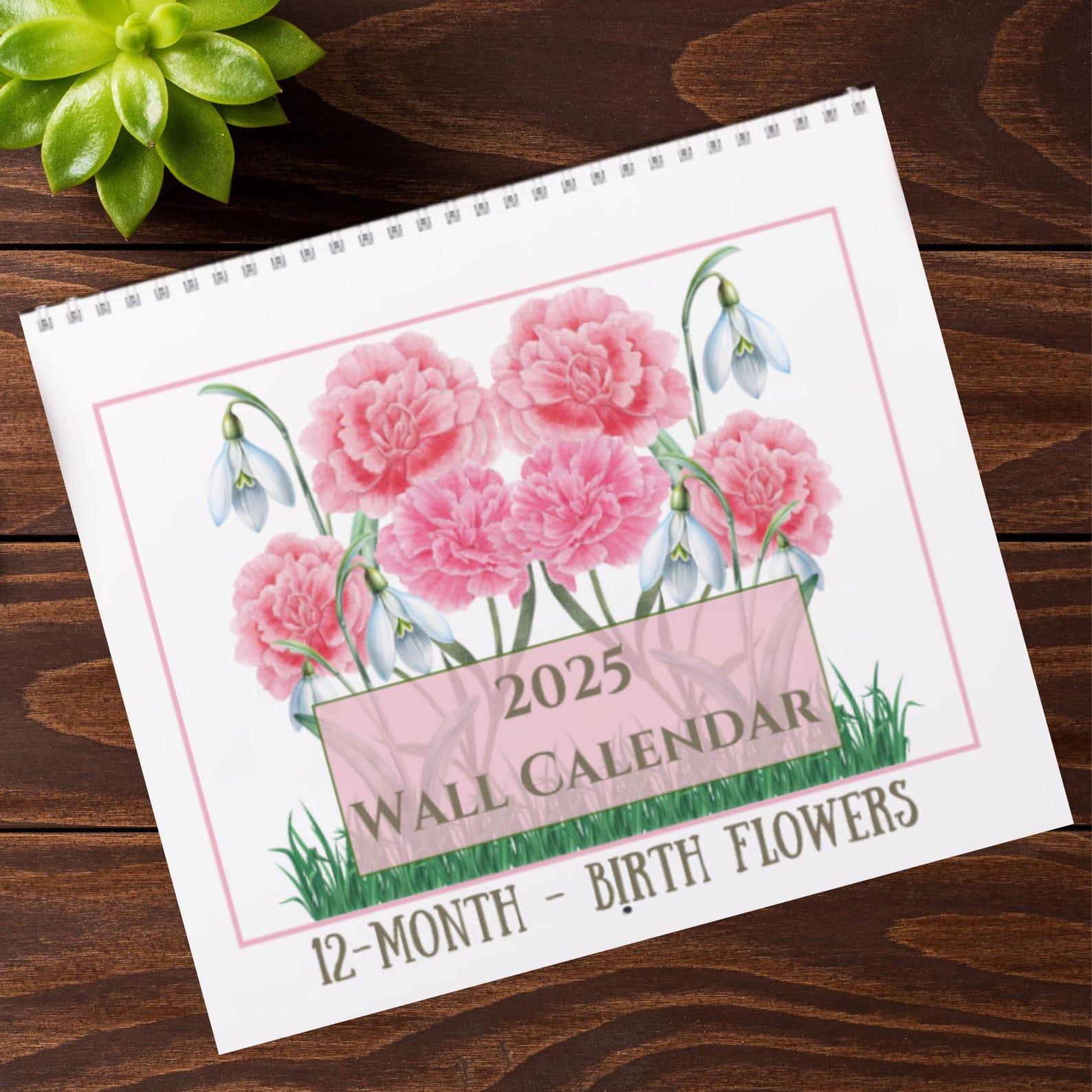 2025 Birth Flower Wall Calendar, 12-month Planner, 11x8.5 Frameable ...
