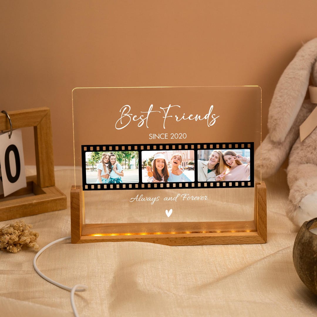 Custom Best Friend Lamp Personalized Besties Photo Light,birthday Gift ...
